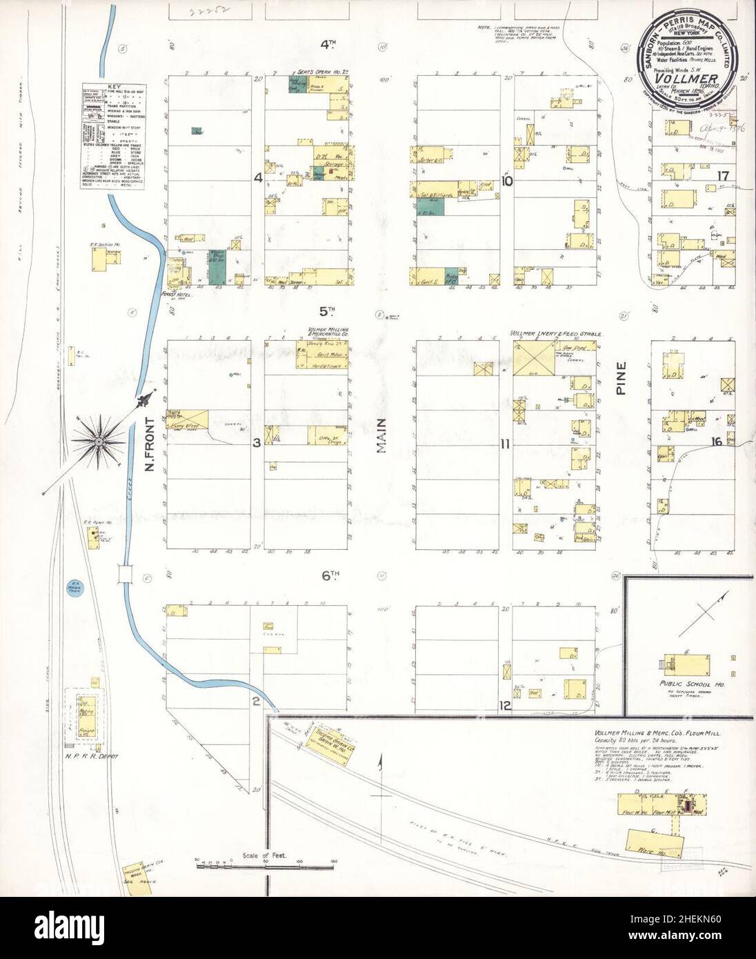 Sanborn Fire Insurance Map from Vollmer, Latab County, Idaho Stock ...
