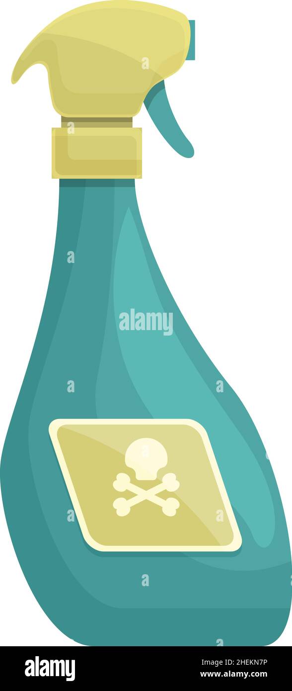 Chemical spray icon cartoon vector. Cleaner bottle. Antibacterial clean ...
