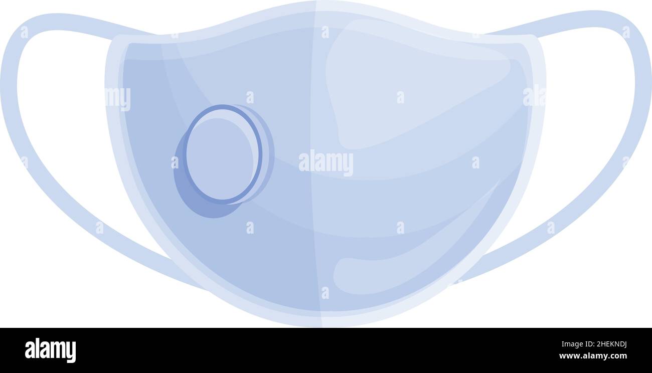 Respiratory mask icon cartoon vector. Medical face. Surgical safety ...