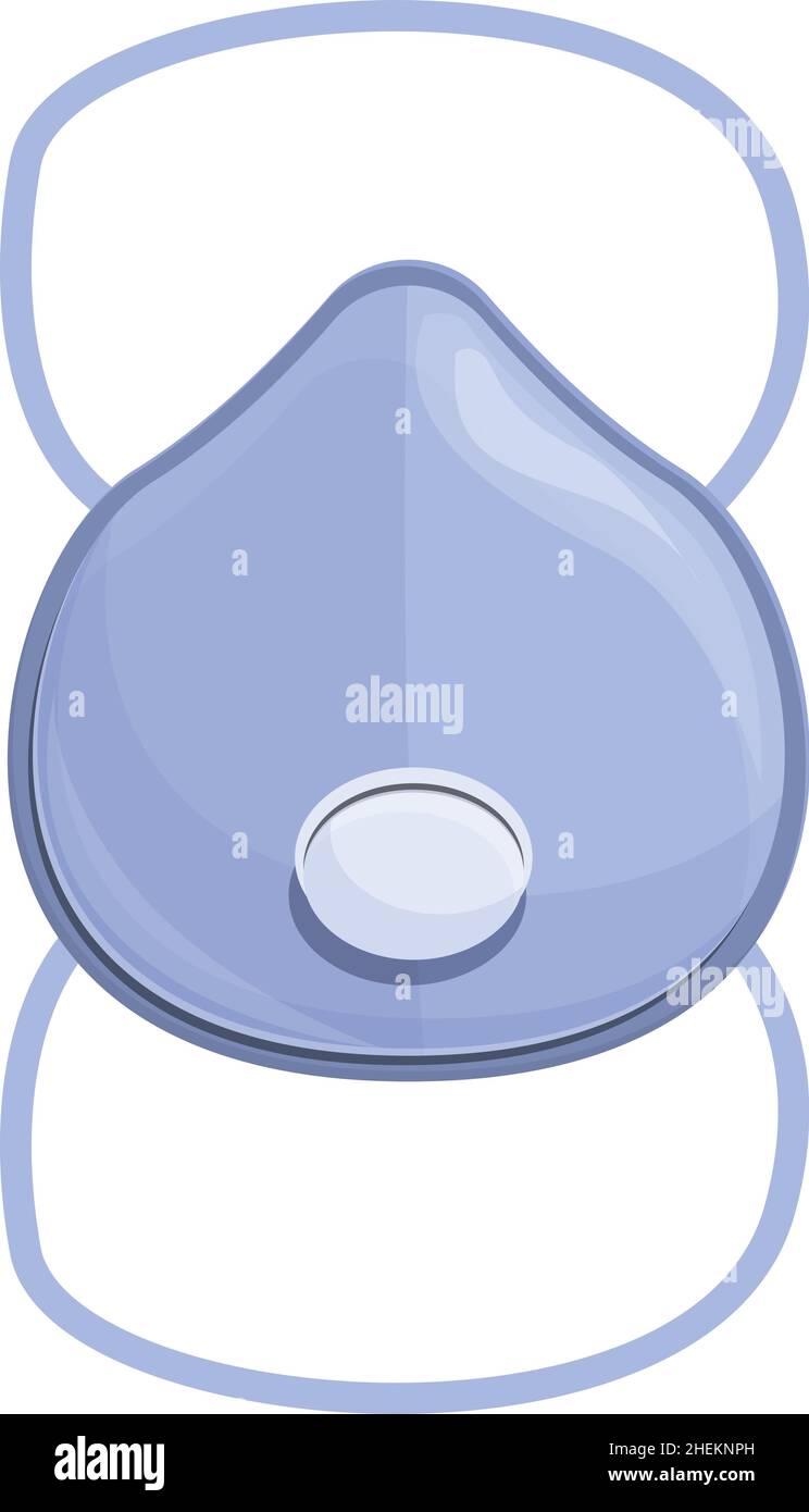 Respiratory mask icon cartoon vector. Medical safety. Hospital ...