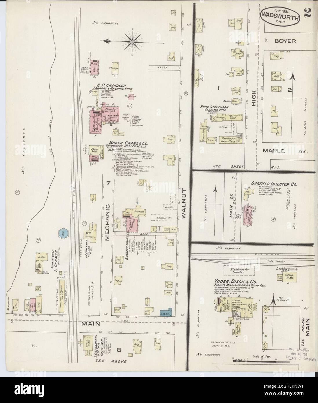Map of wadsworth ohio hi-res stock photography and images - Alamy