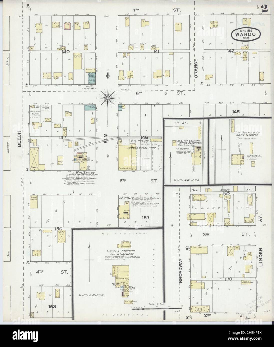 Map of wahoo nebraska hi-res stock photography and images - Alamy