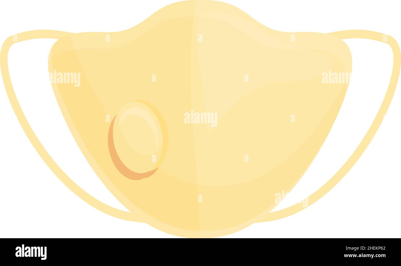 Pollution face mask icon cartoon vector. Medical safety. Mouth wear ...