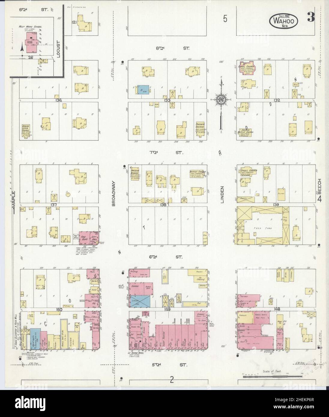 Map of wahoo nebraska hi-res stock photography and images - Alamy