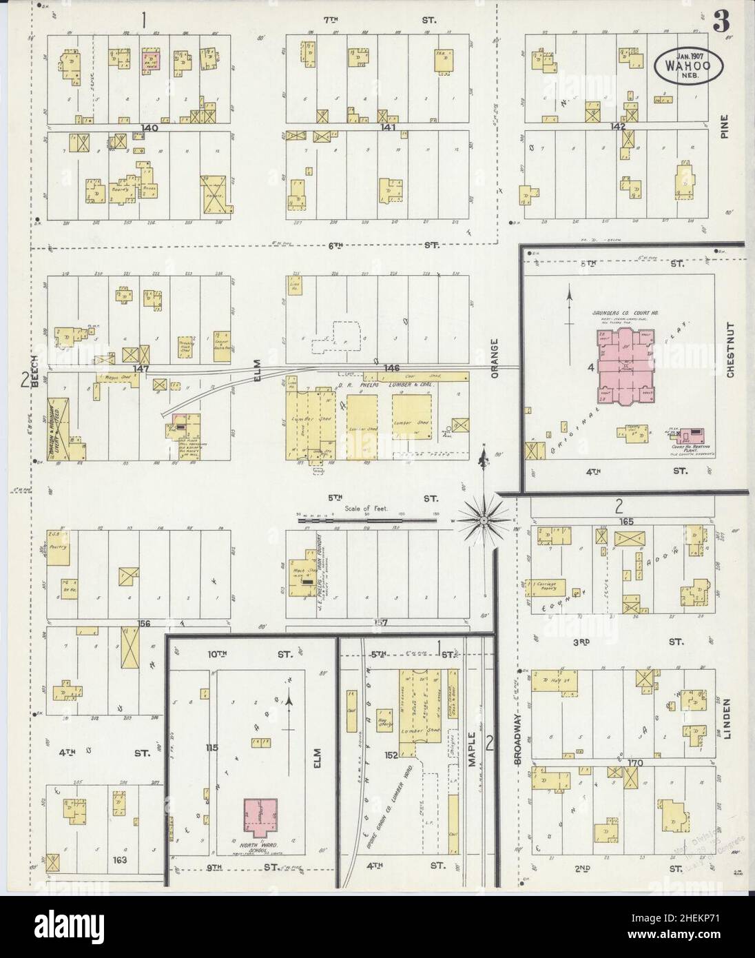 Map of wahoo nebraska hi-res stock photography and images - Alamy