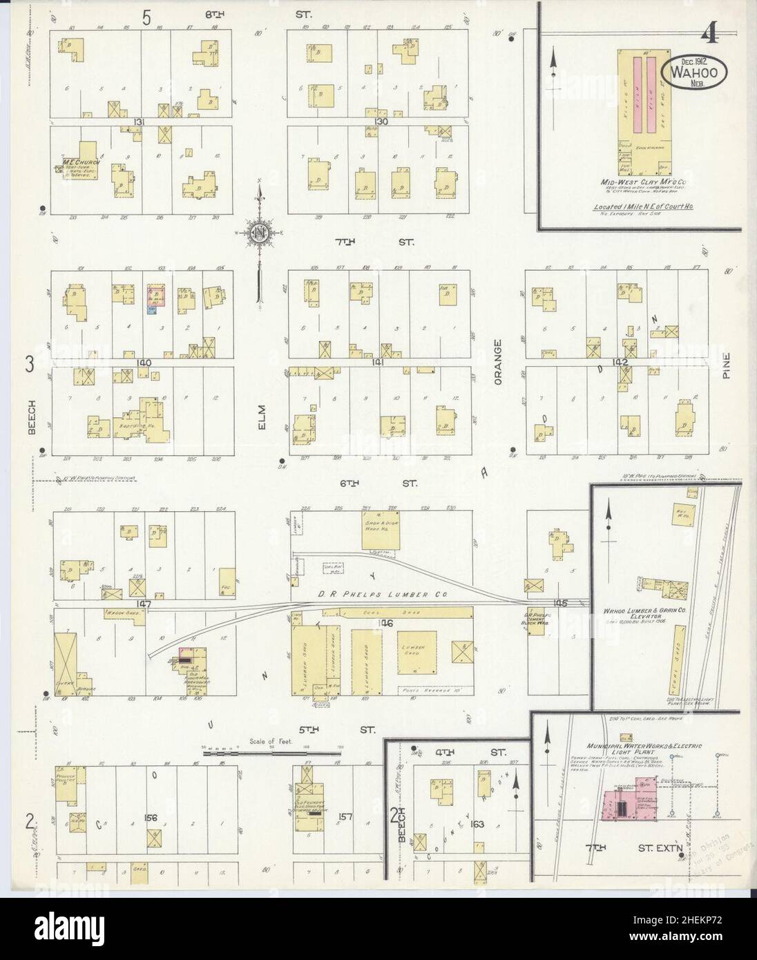 Map of wahoo nebraska hi-res stock photography and images - Alamy