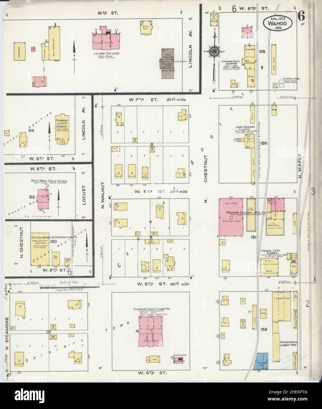 Map of wahoo nebraska hi-res stock photography and images - Alamy