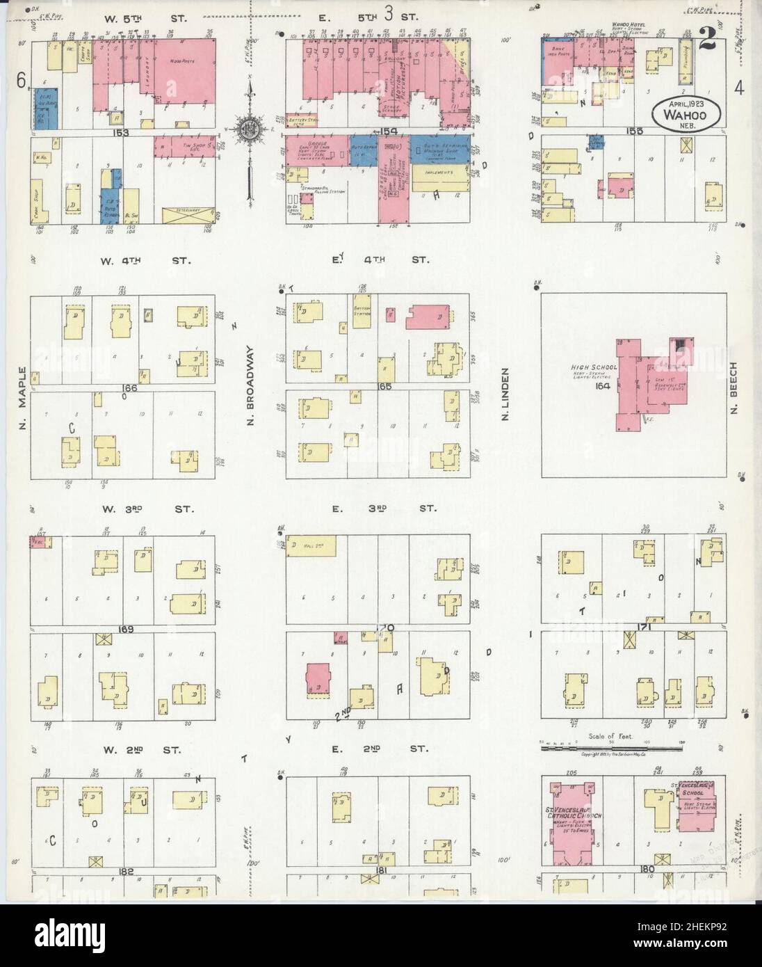Map of wahoo nebraska hi-res stock photography and images - Alamy