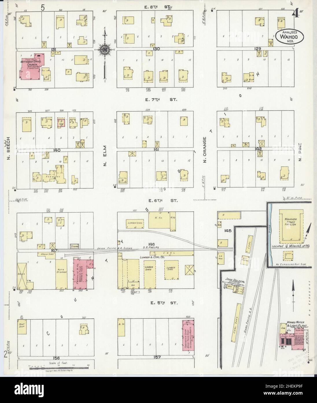 Map of wahoo nebraska hi-res stock photography and images - Alamy