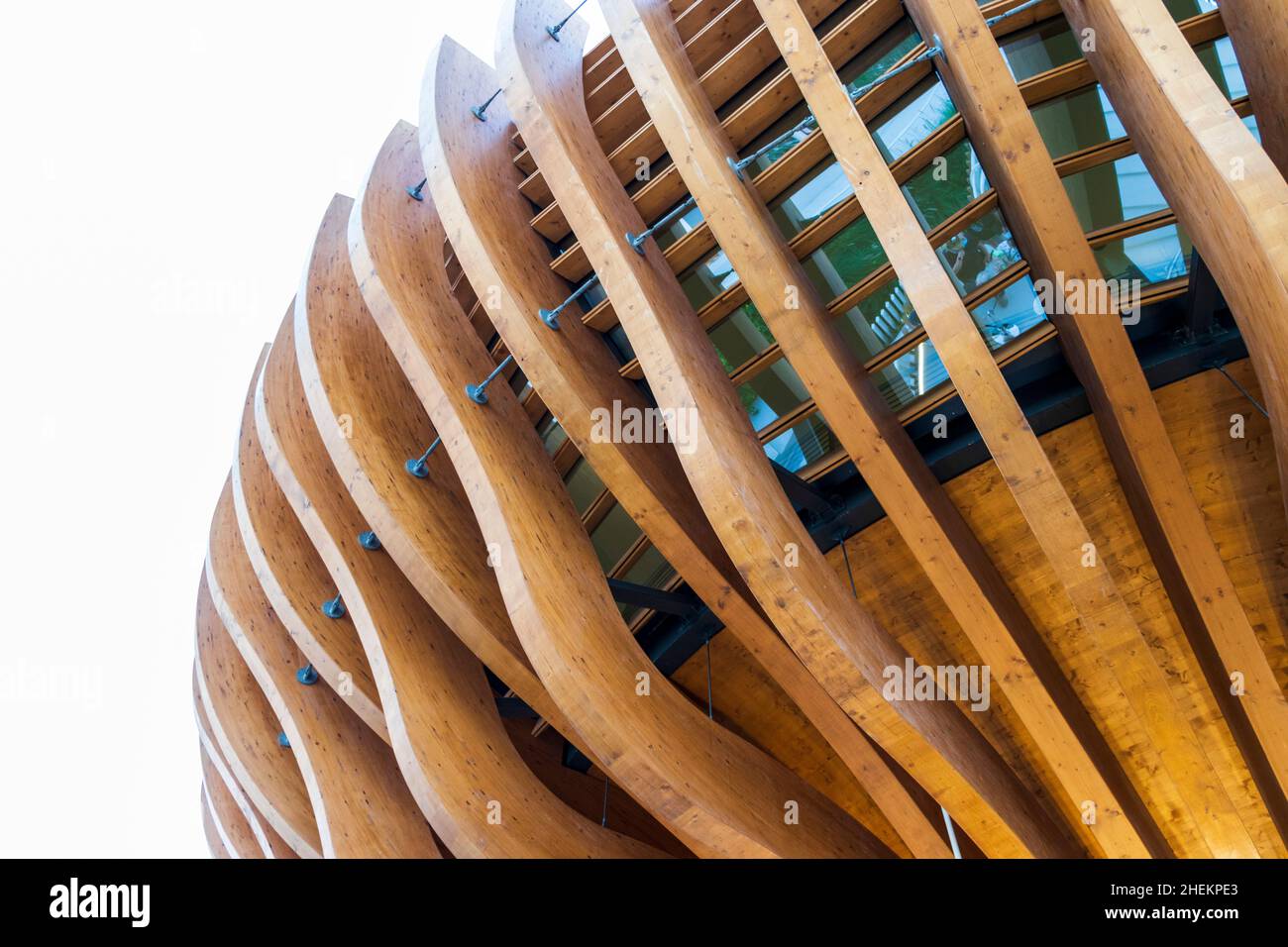 Stylish design of exterior of modern building Stock Photo - Alamy