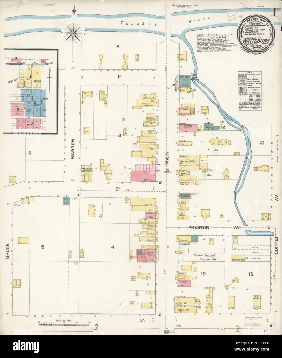 Map of waitsburg hi-res stock photography and images - Alamy