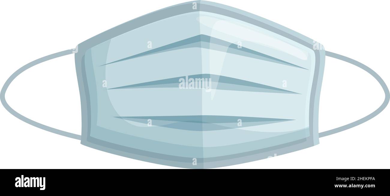 Disposable face mask icon cartoon vector. Surgical doctor. Mouth wear ...