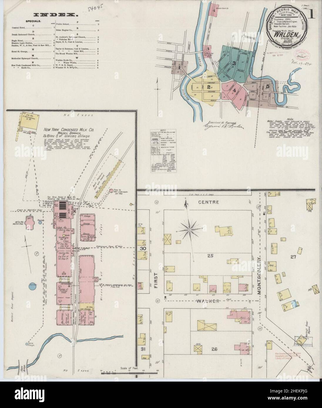 Walden new york map hi-res stock photography and images - Alamy