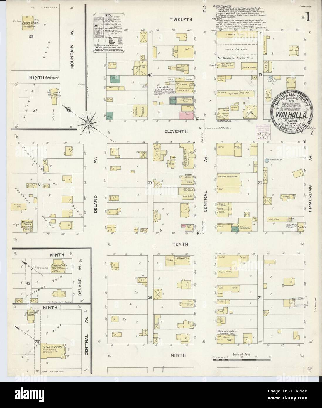 Sanborn Fire Insurance Map from Walhalla, Pembina County, North Dakota ...