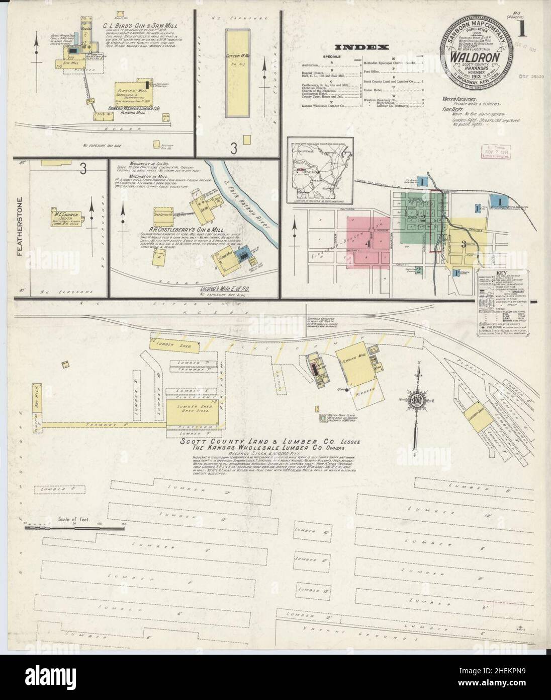 Map of waldron hi-res stock photography and images - Alamy