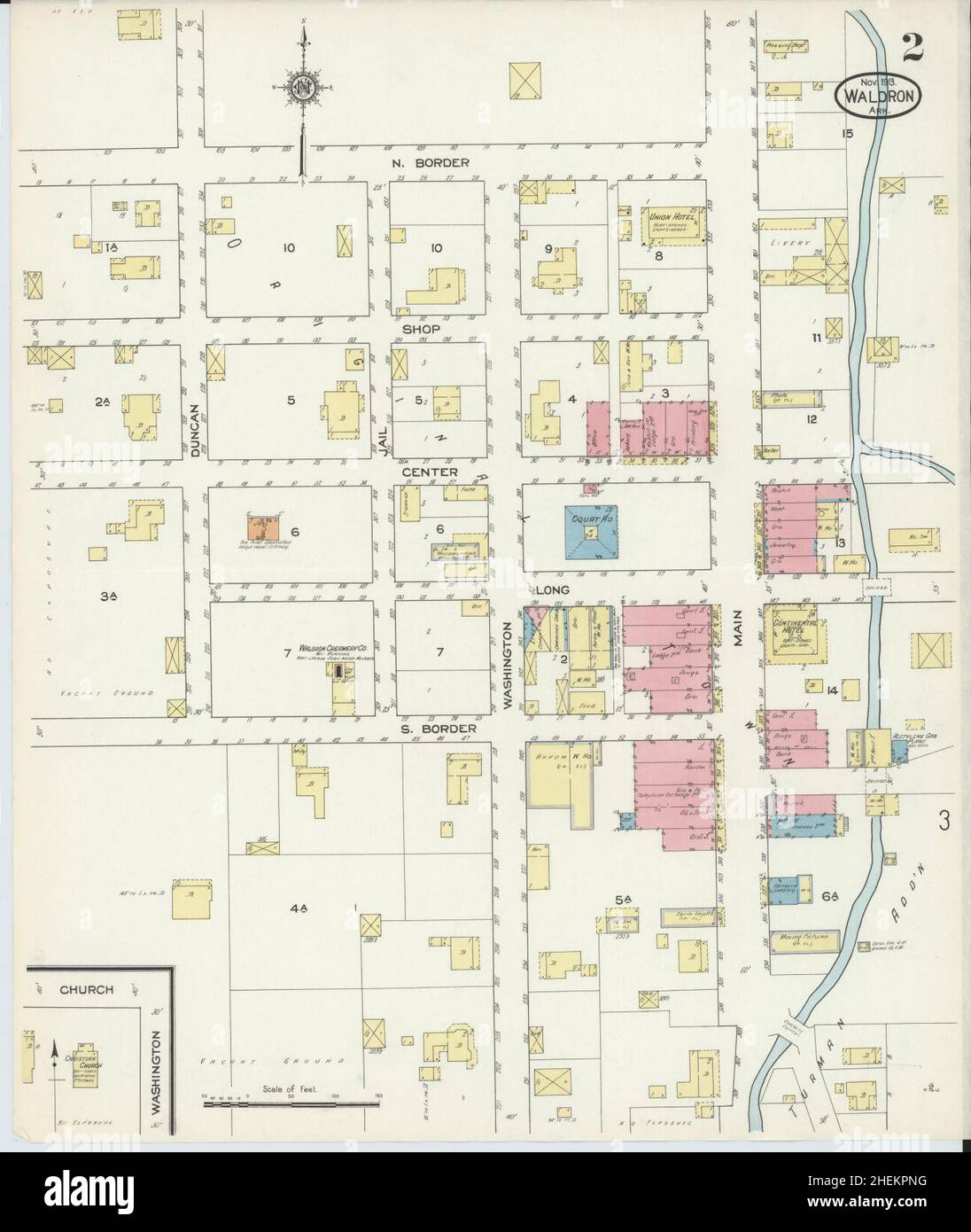 Map of waldron hi-res stock photography and images - Alamy