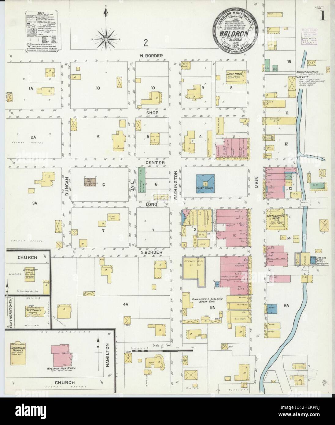 Waldron map hi-res stock photography and images - Alamy