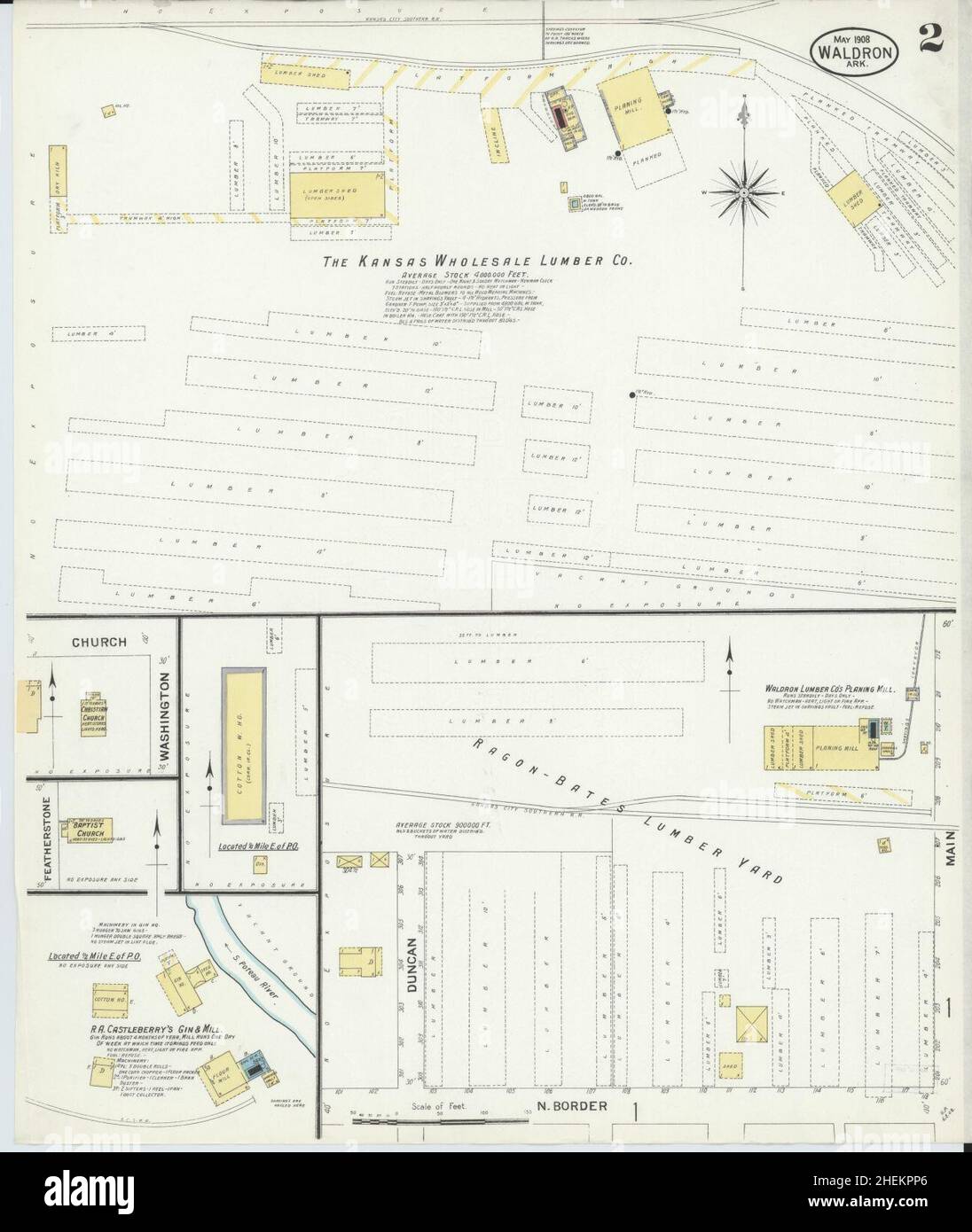 Map of waldron hi-res stock photography and images - Alamy