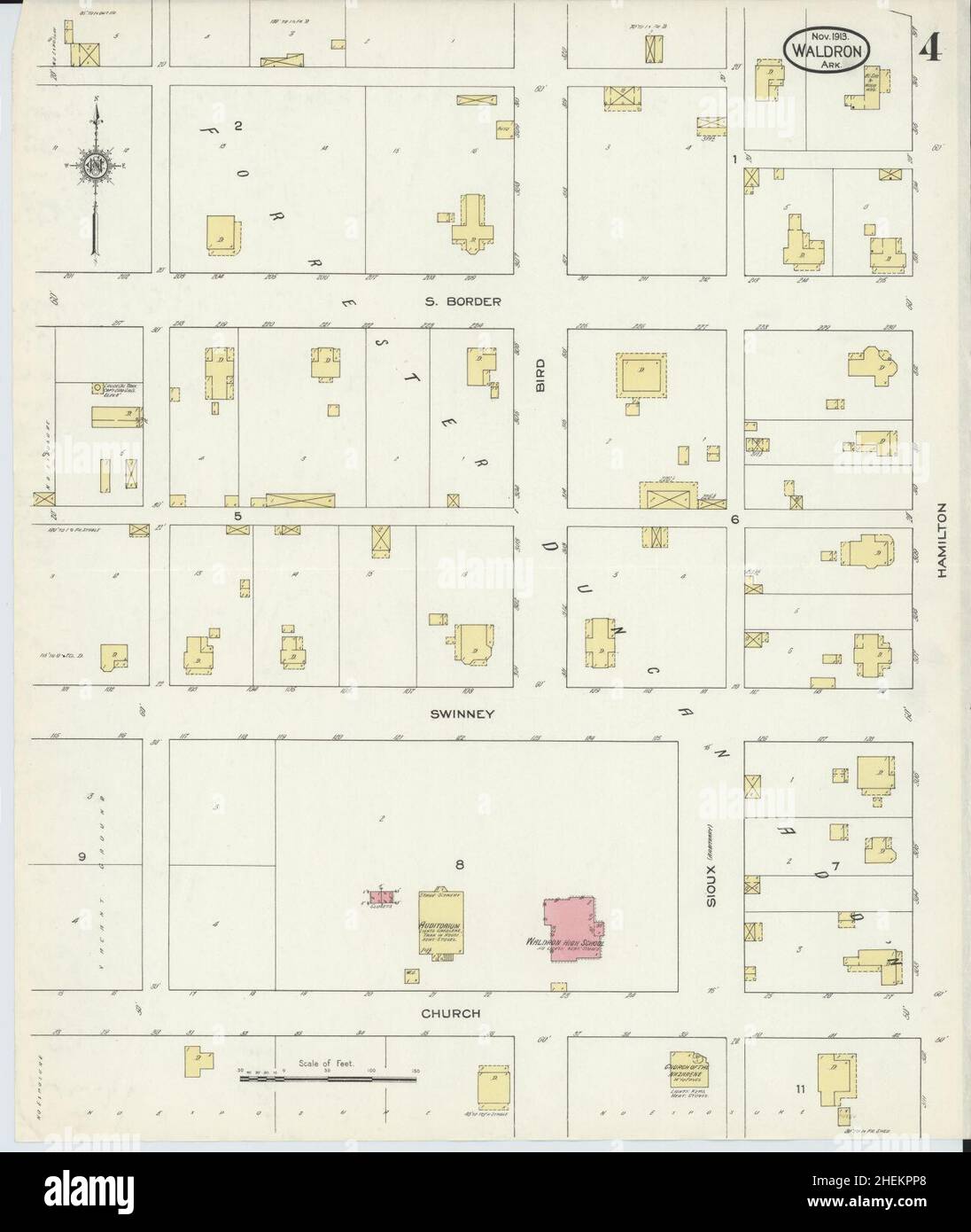 Map of waldron hi-res stock photography and images - Alamy