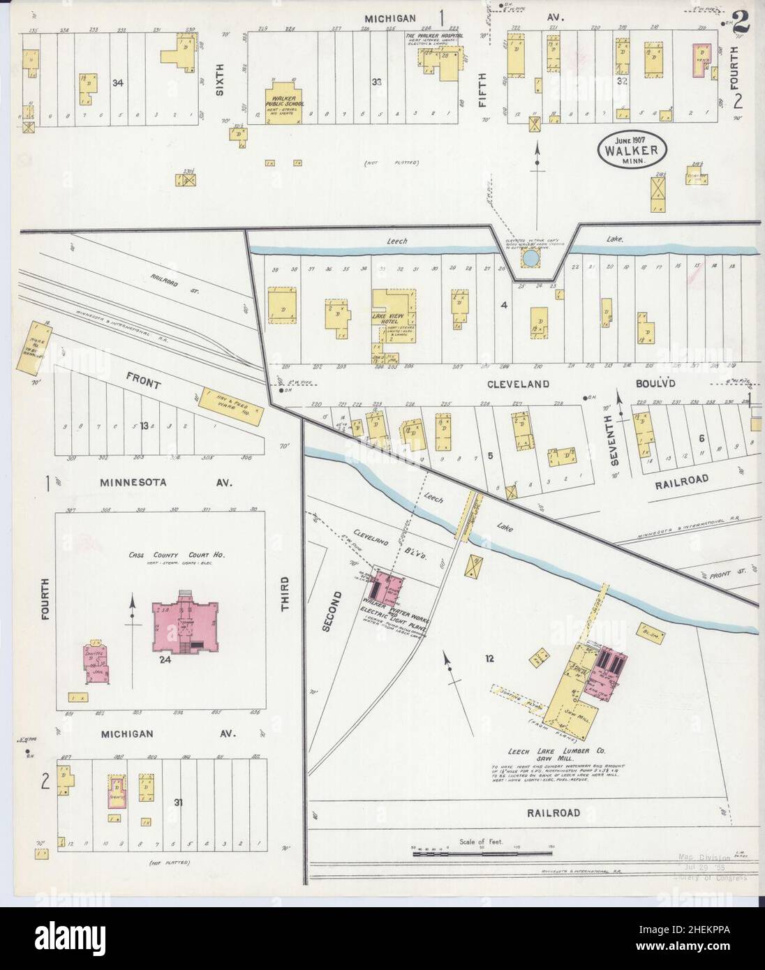 Map of walker minnesota hi-res stock photography and images - Alamy