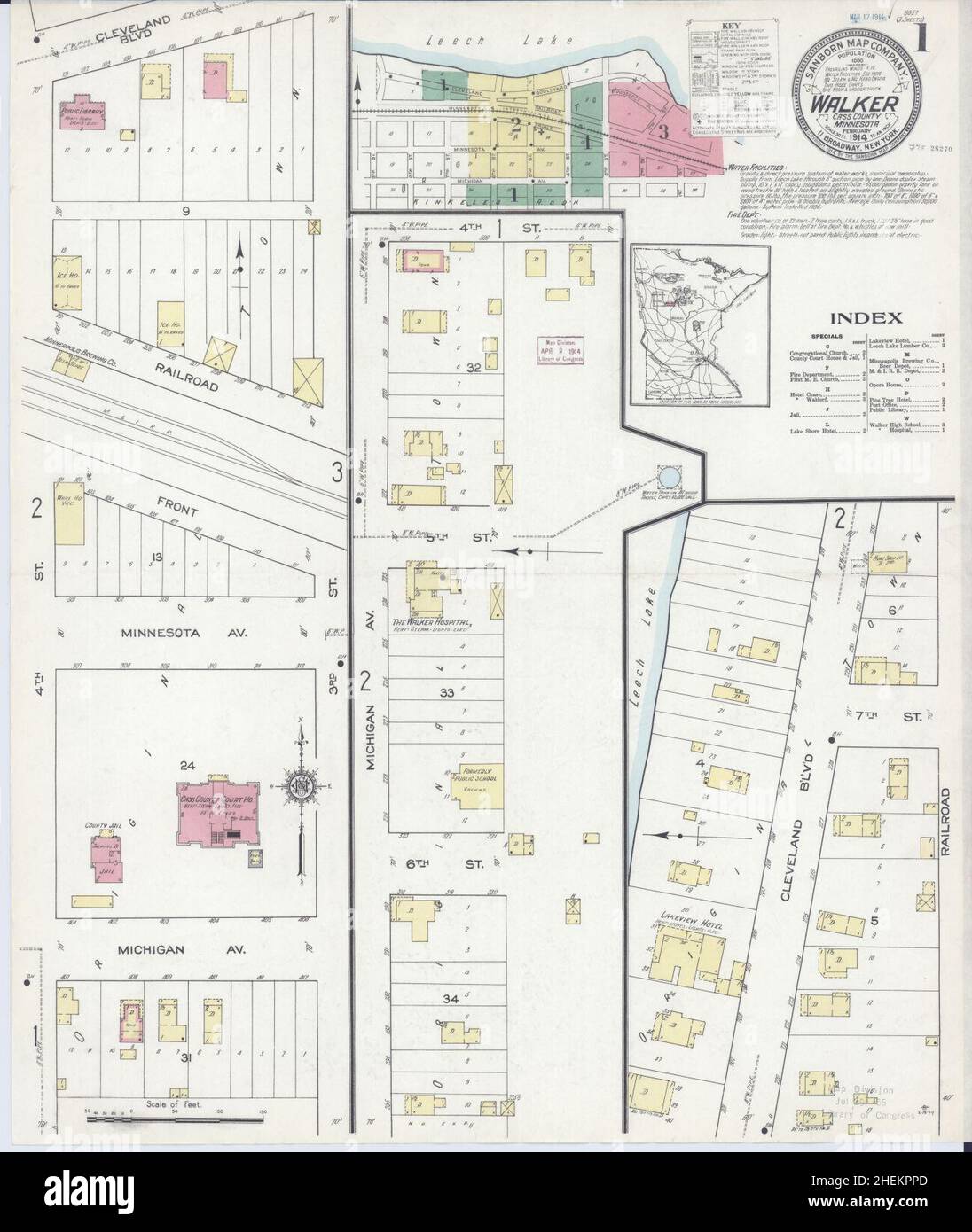 Map of walker minnesota hi-res stock photography and images - Alamy