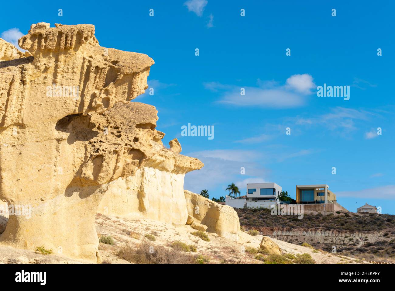 Las Gredas de Bolnuevo, also called Ciudad Encantada, are heavily ...