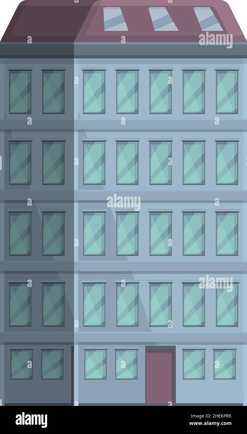 Multistory block icon cartoon vector. Residential house. Condo building ...