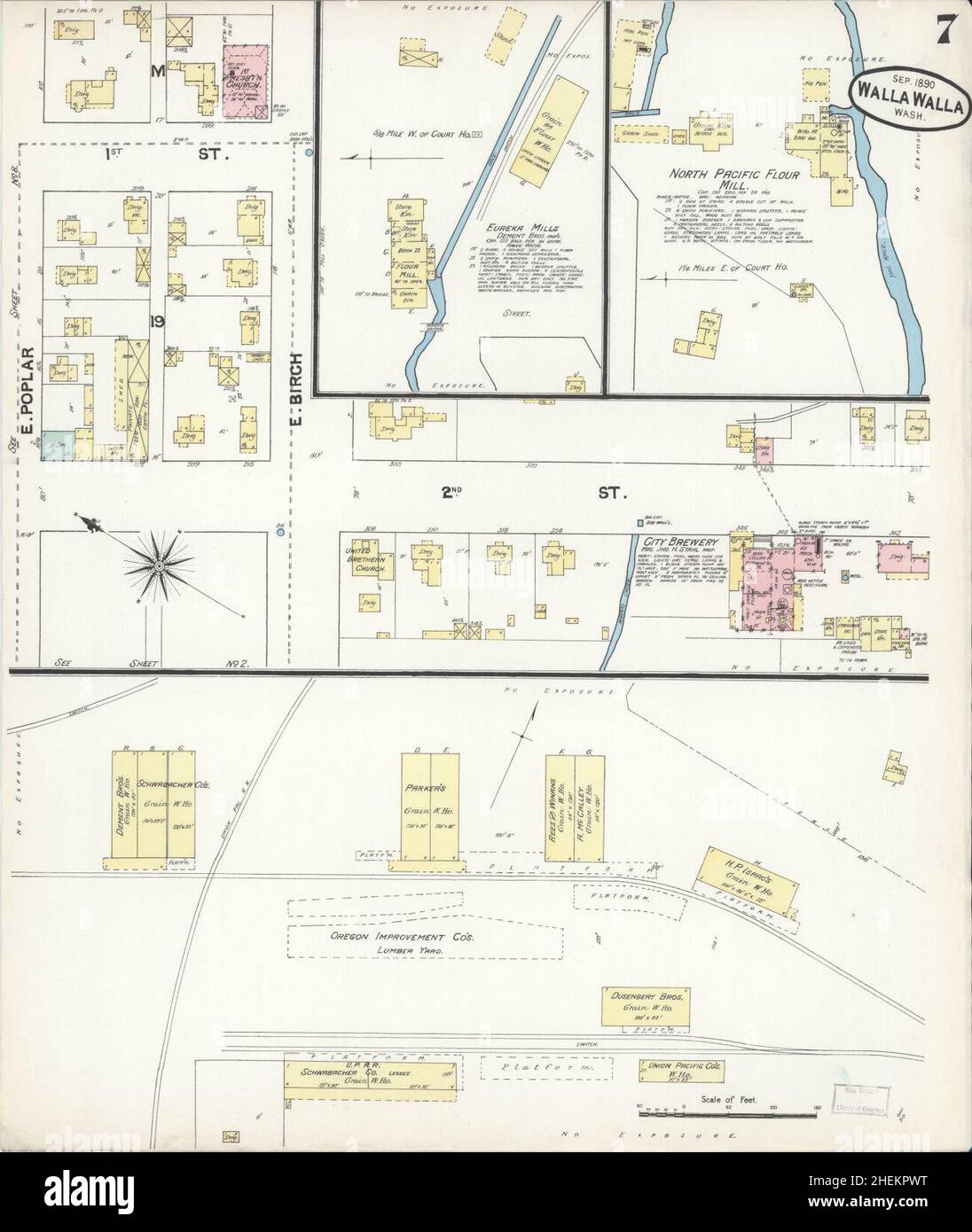 Map of walla walla washington hi-res stock photography and images - Alamy