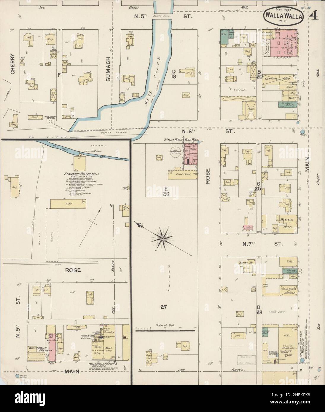 Map of walla walla washington hi-res stock photography and images - Alamy