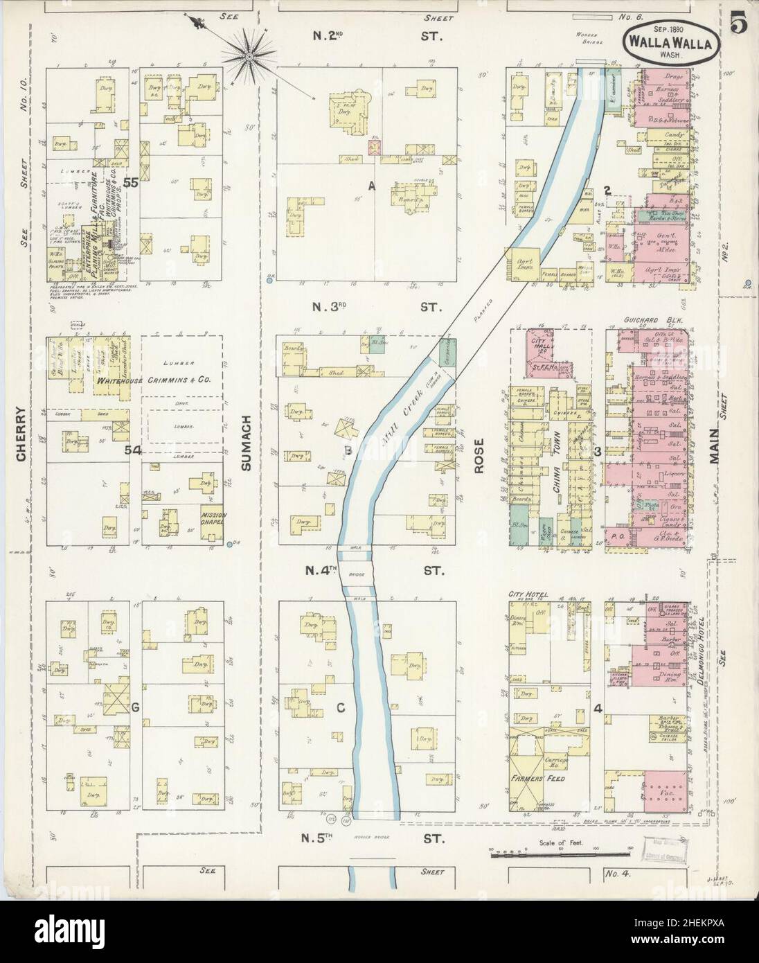 Map of walla walla washington hi-res stock photography and images - Alamy
