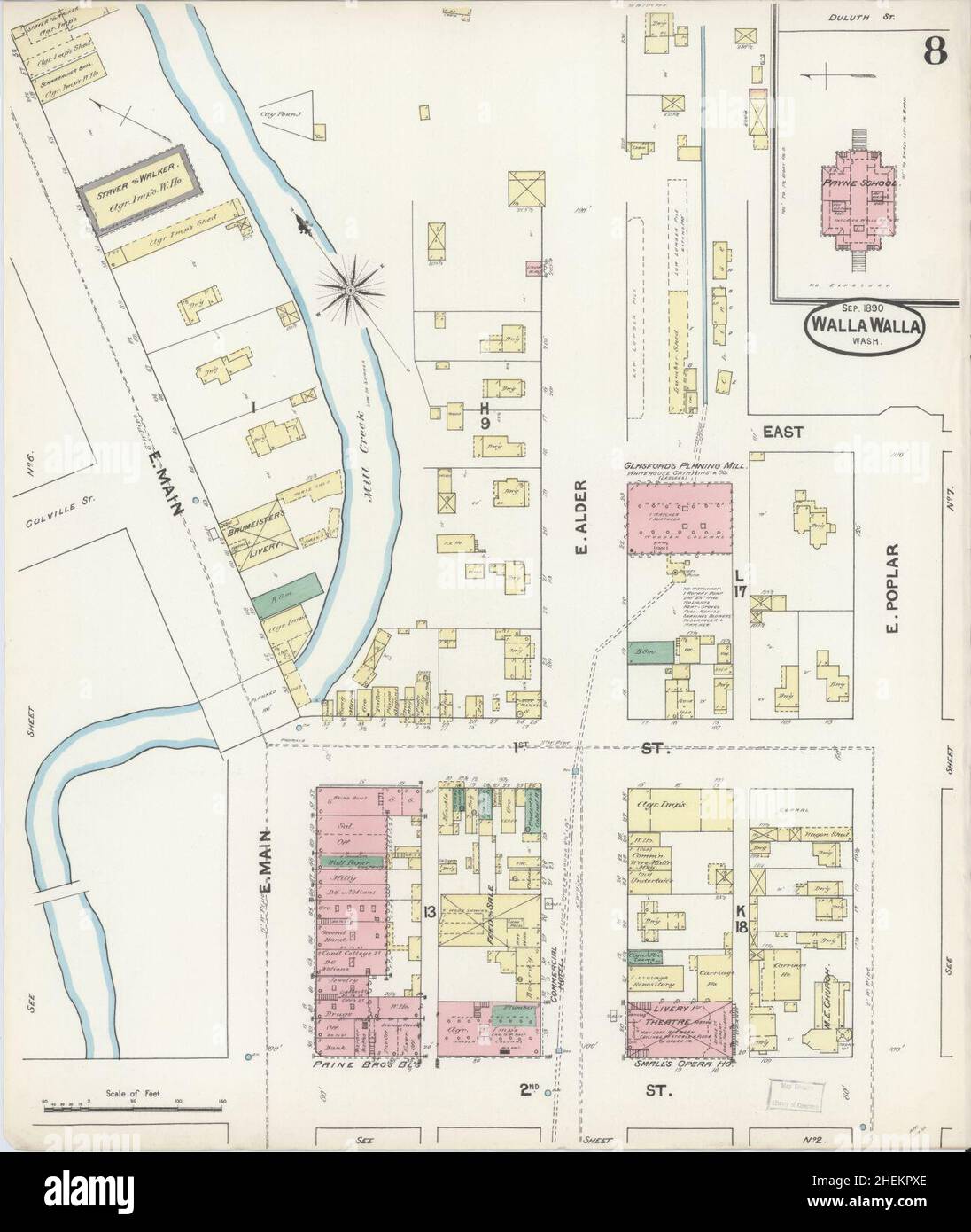 Map of walla walla washington hi-res stock photography and images - Alamy