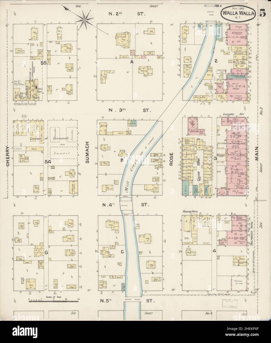 Map of walla walla washington hi-res stock photography and images - Alamy