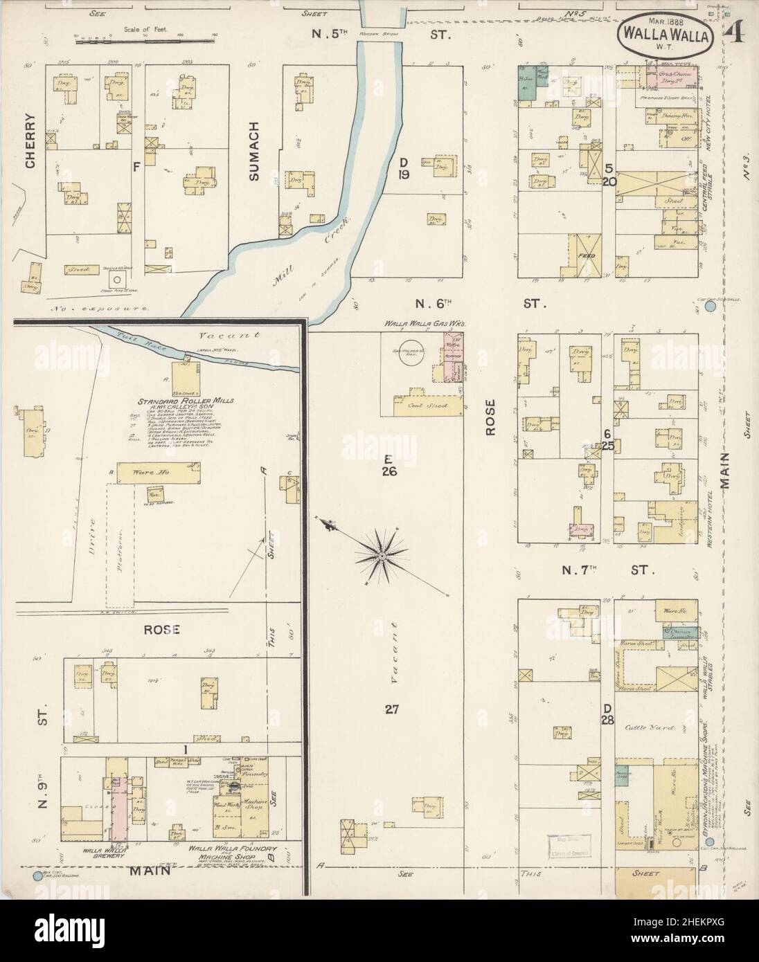 Map of walla walla washington hi-res stock photography and images - Alamy