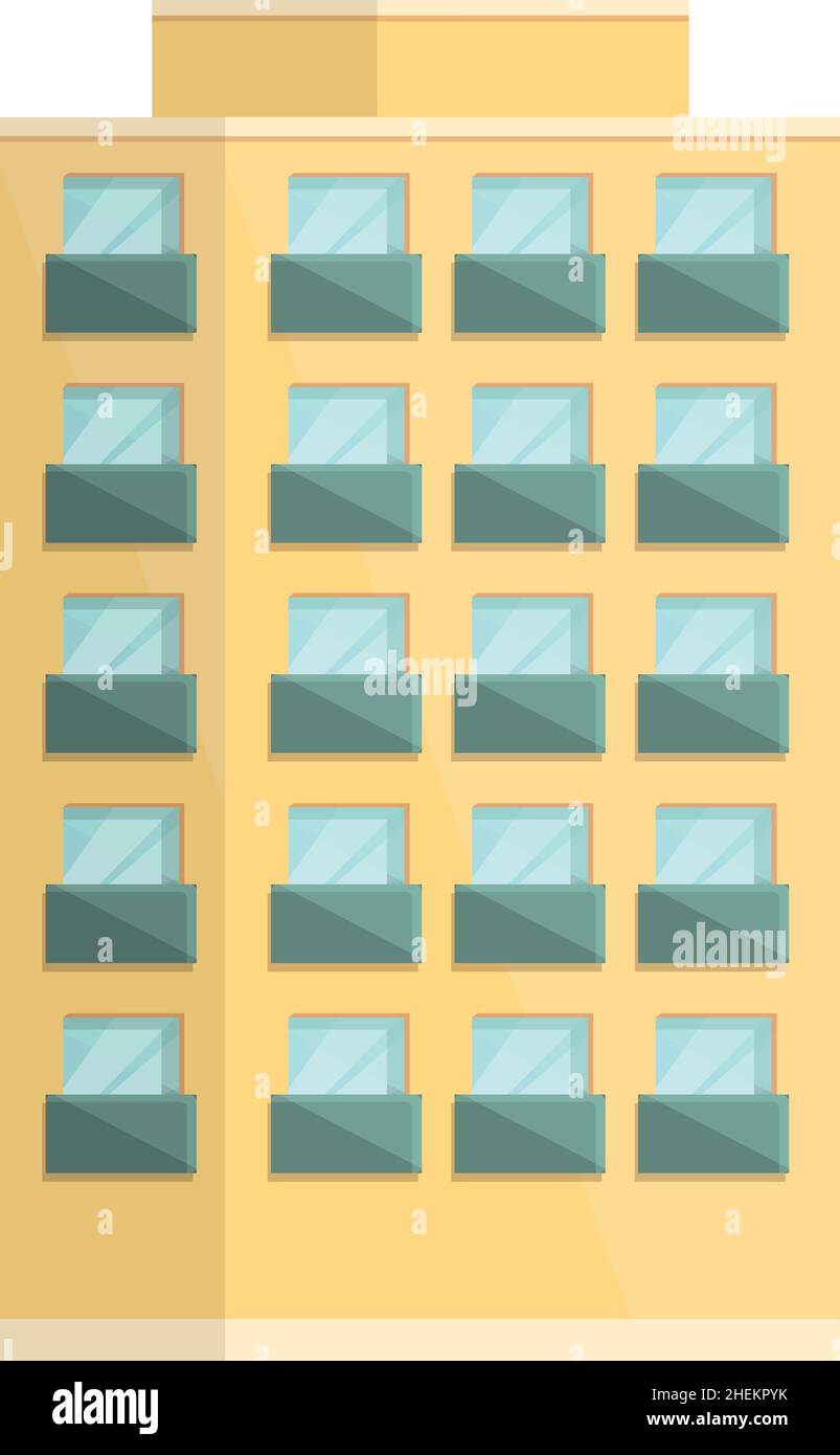 Building icon cartoon vector. Residential apartment. House office Stock ...