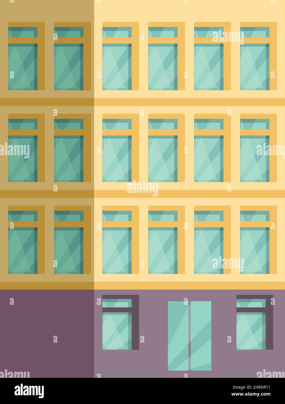 Residential building icon cartoon vector. Apartment house. City ...