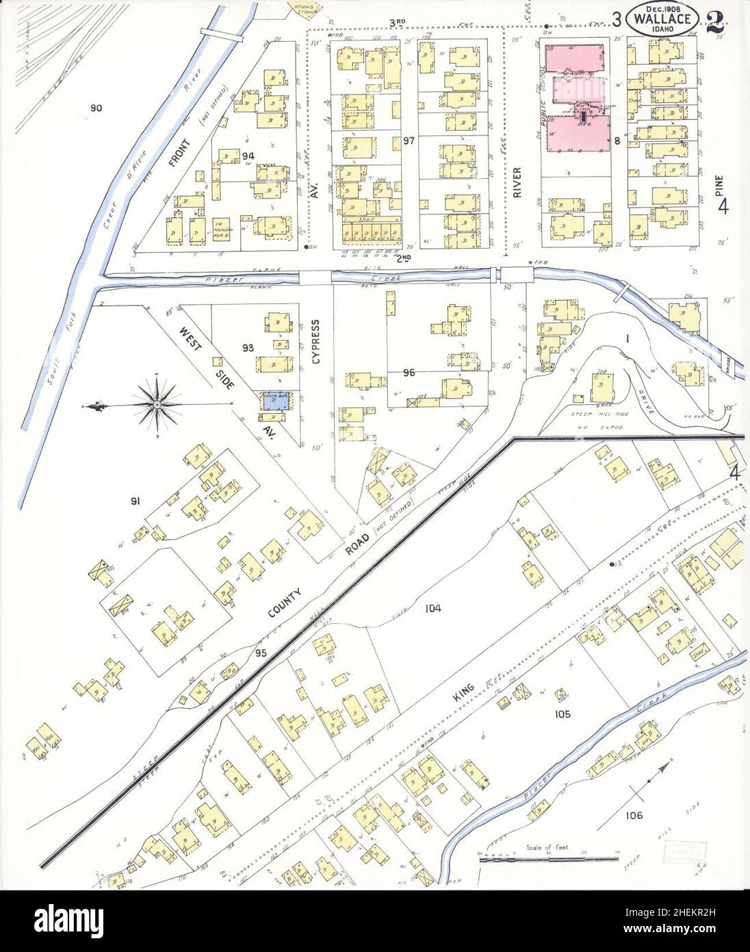 Wallace Idaho Map High Resolution Stock Photography and Images - Alamy