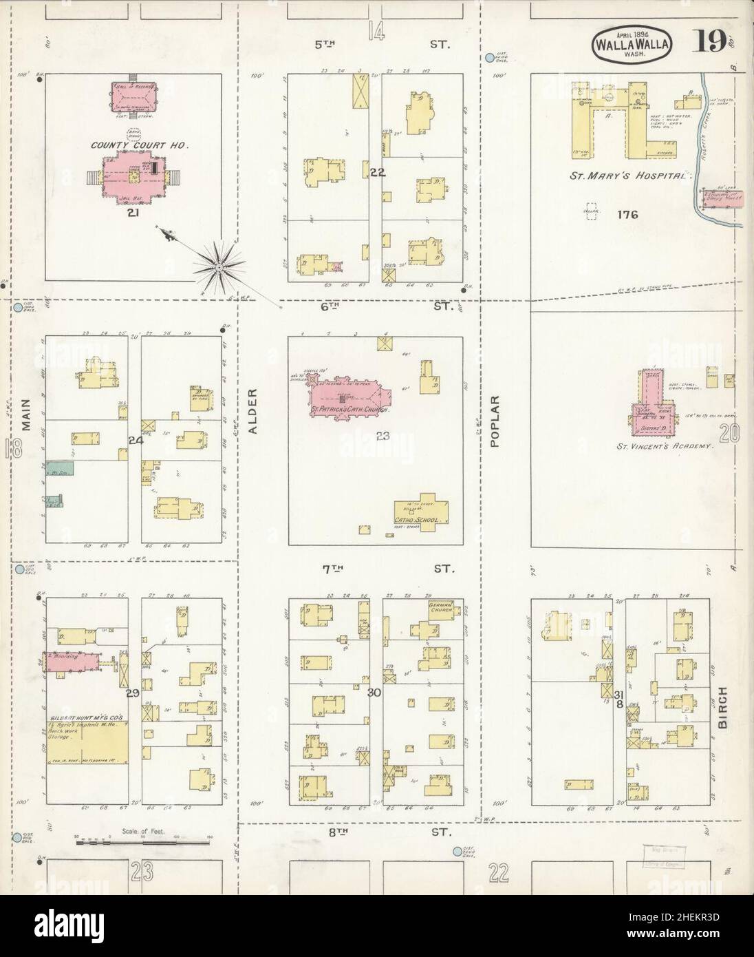 Map of walla walla hi-res stock photography and images - Alamy