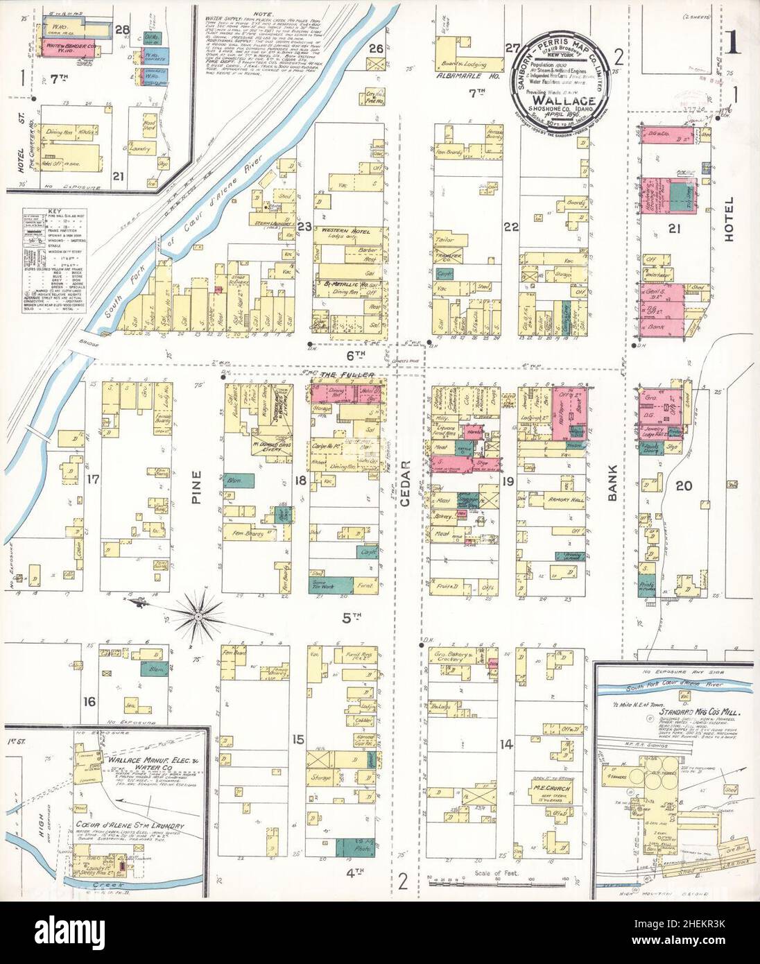 Map of wallace hi-res stock photography and images - Alamy