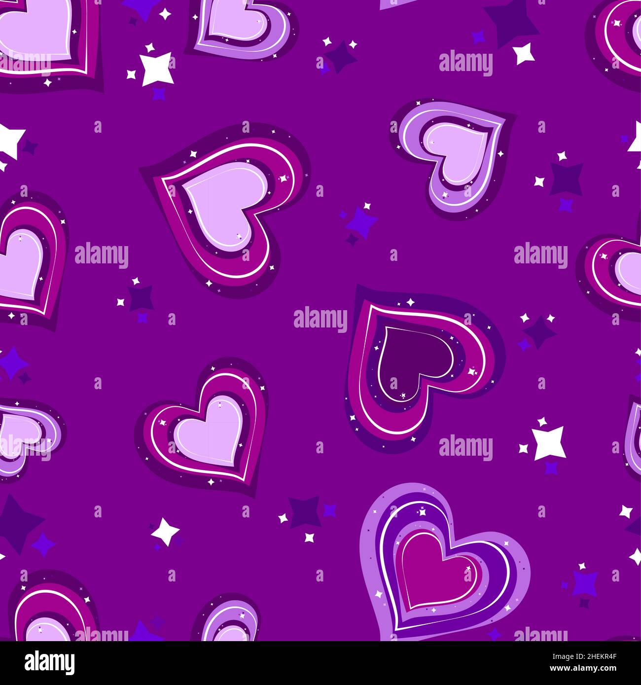 Seamless repeating pattern of hearts of different sizes Stock Vector ...