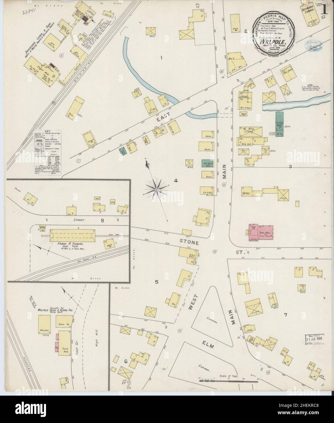 Walpole map hi-res stock photography and images - Alamy