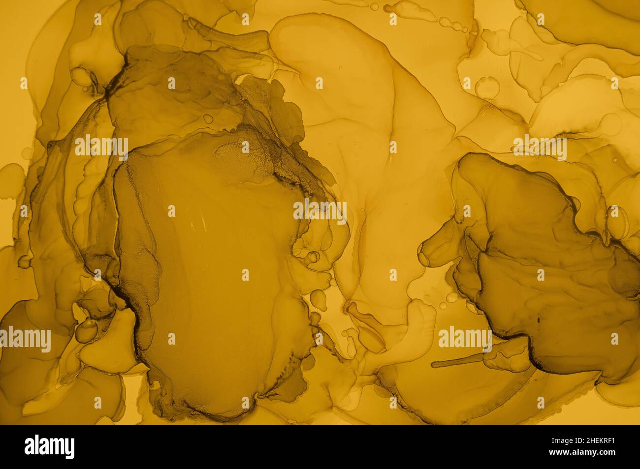 Gold Fluid Art. Abstract Liquid Illustration Stock Photo - Alamy