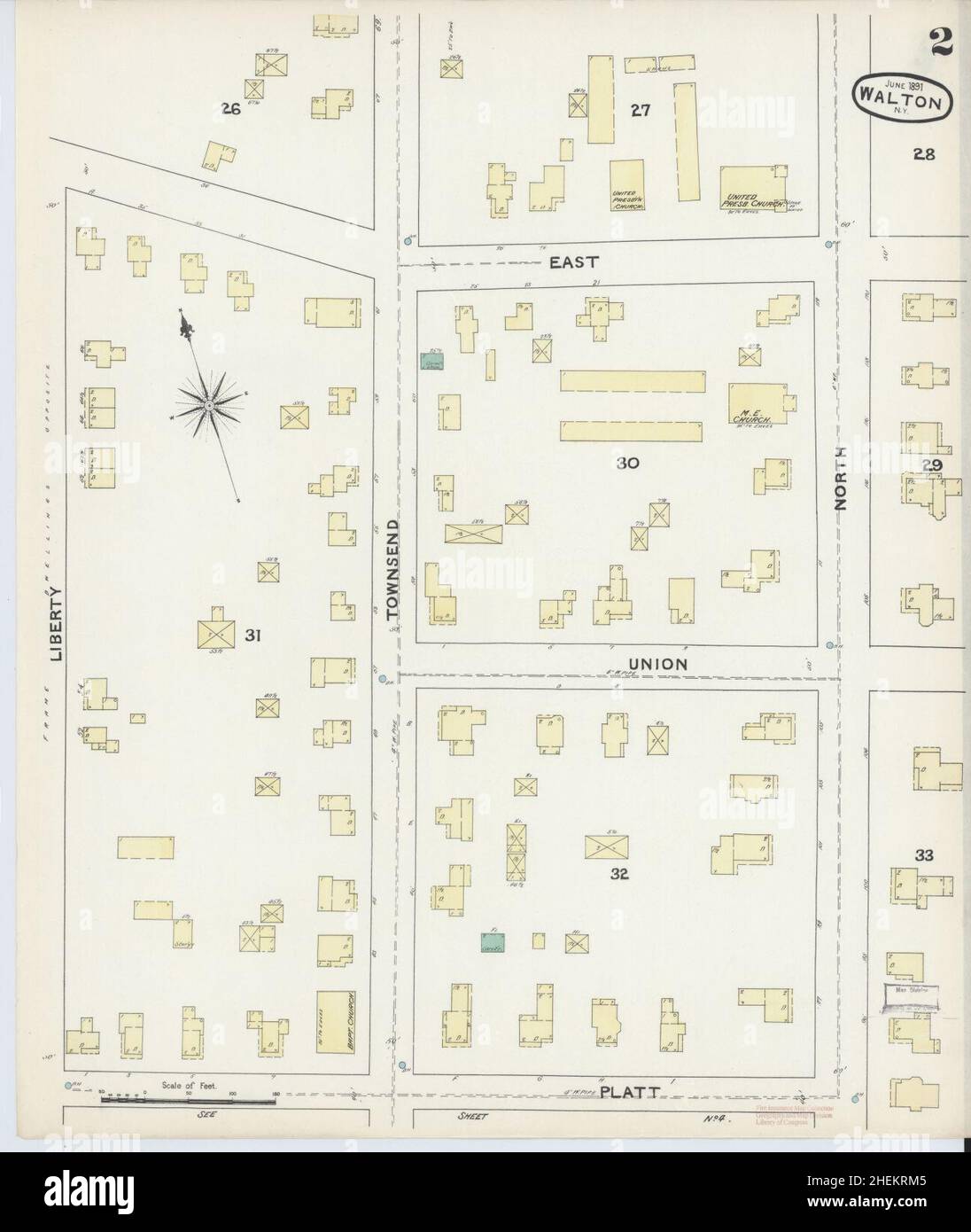 Walton new york map hi-res stock photography and images - Alamy