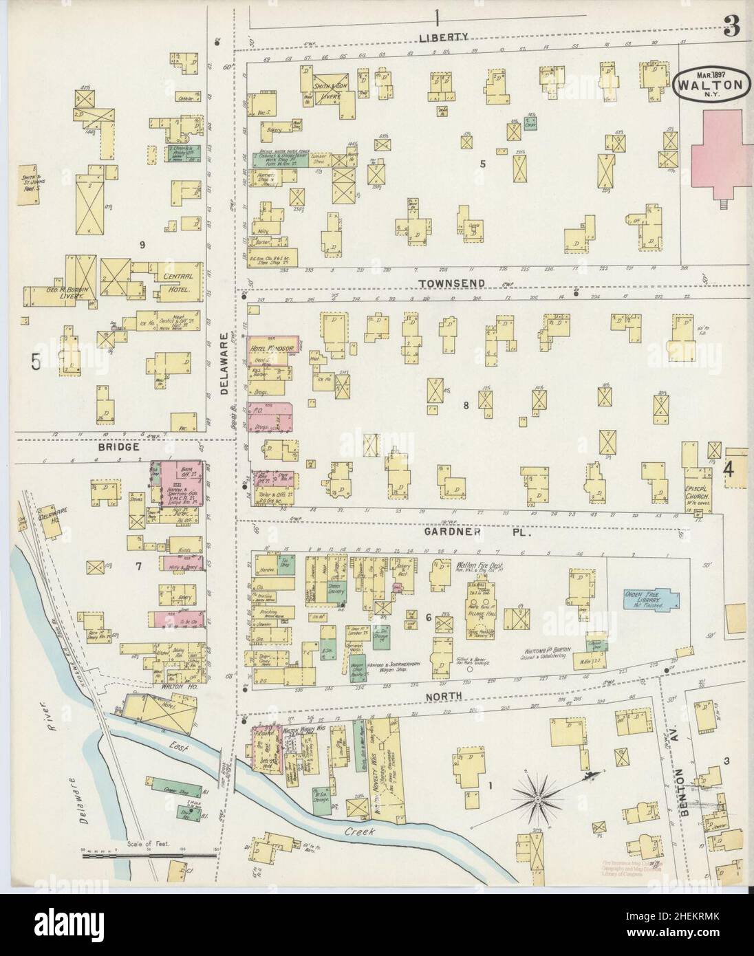 Map of walton new york hi-res stock photography and images - Alamy