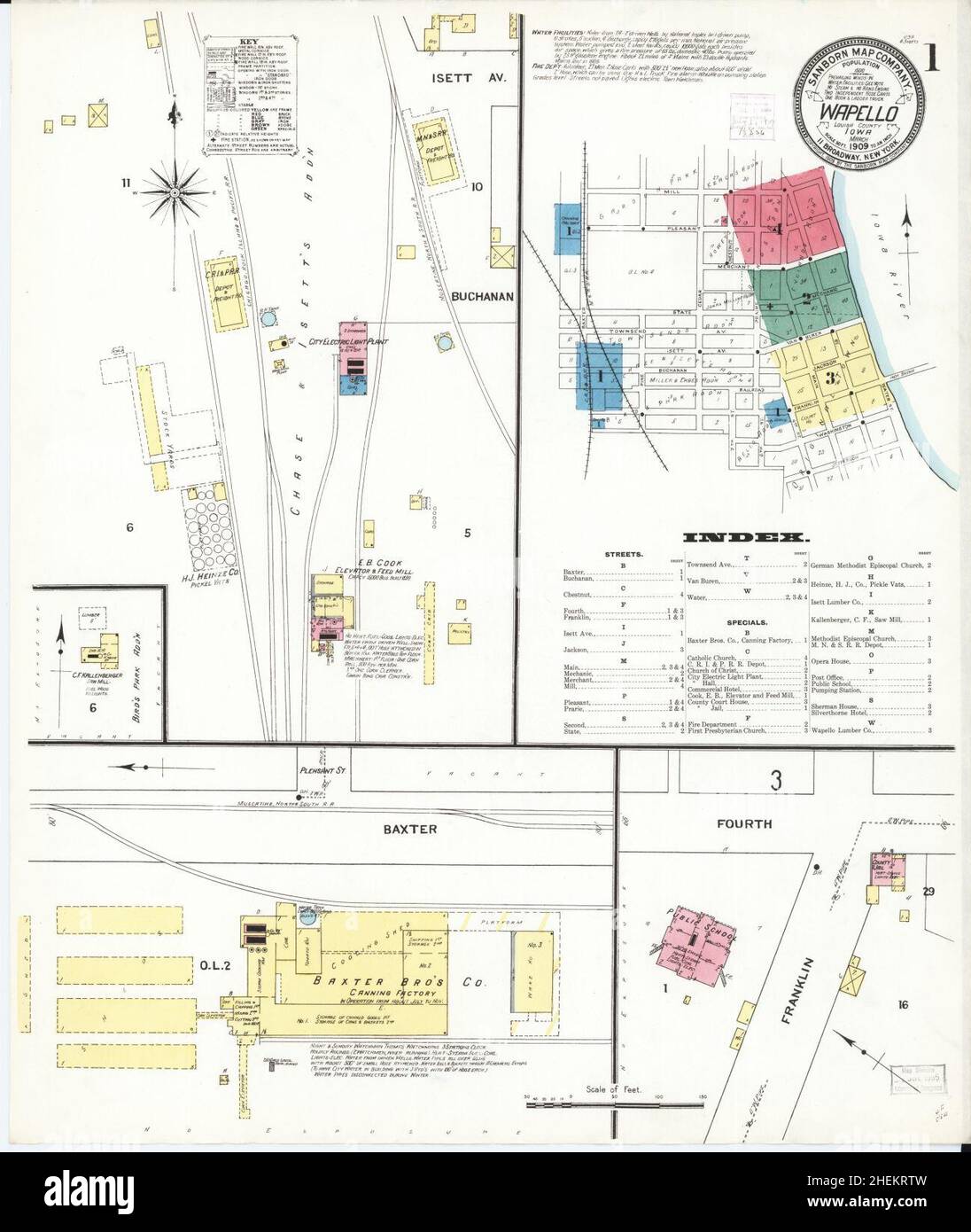 Louisa iowa map hi-res stock photography and images - Alamy