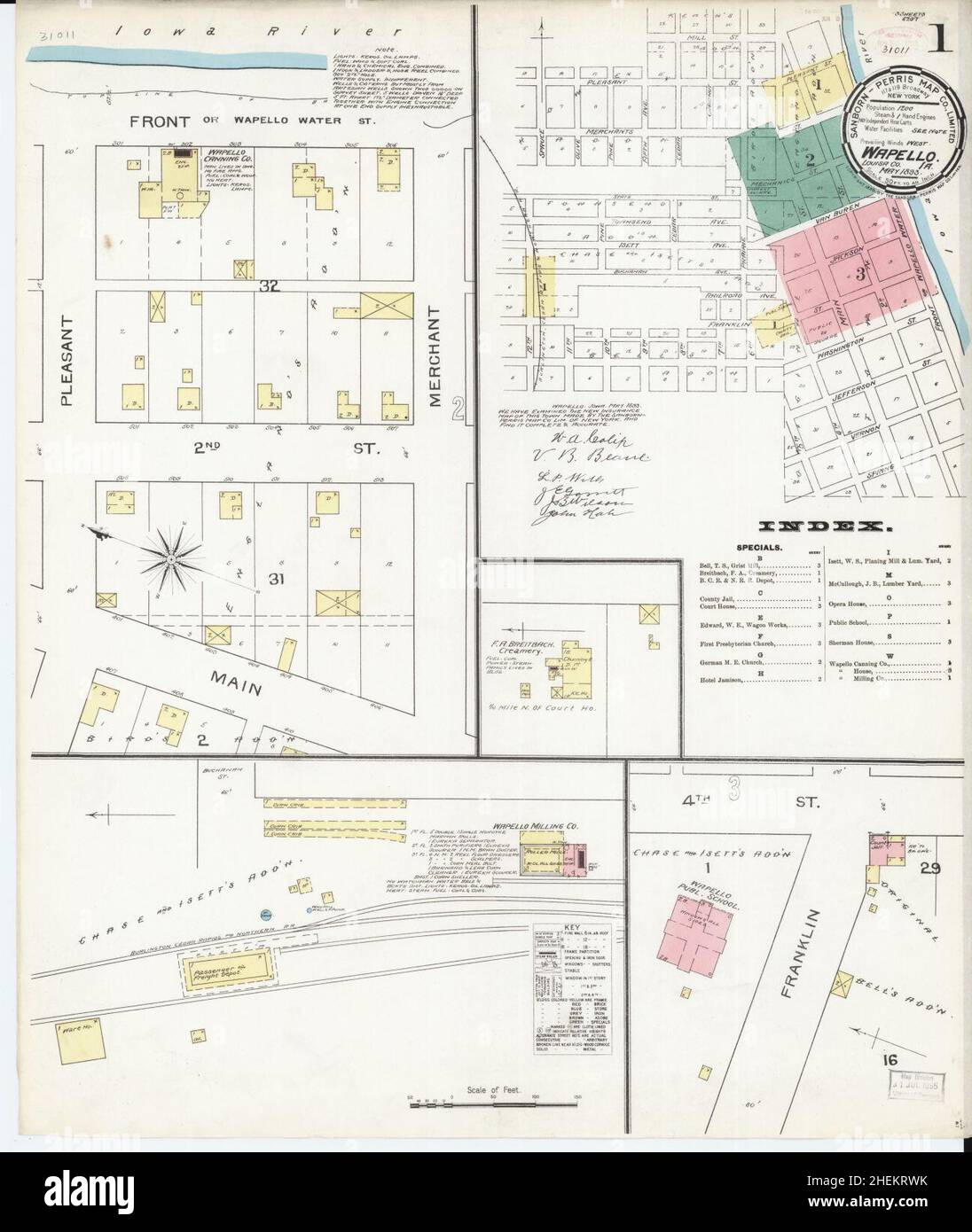 Louisa iowa map hi-res stock photography and images - Alamy