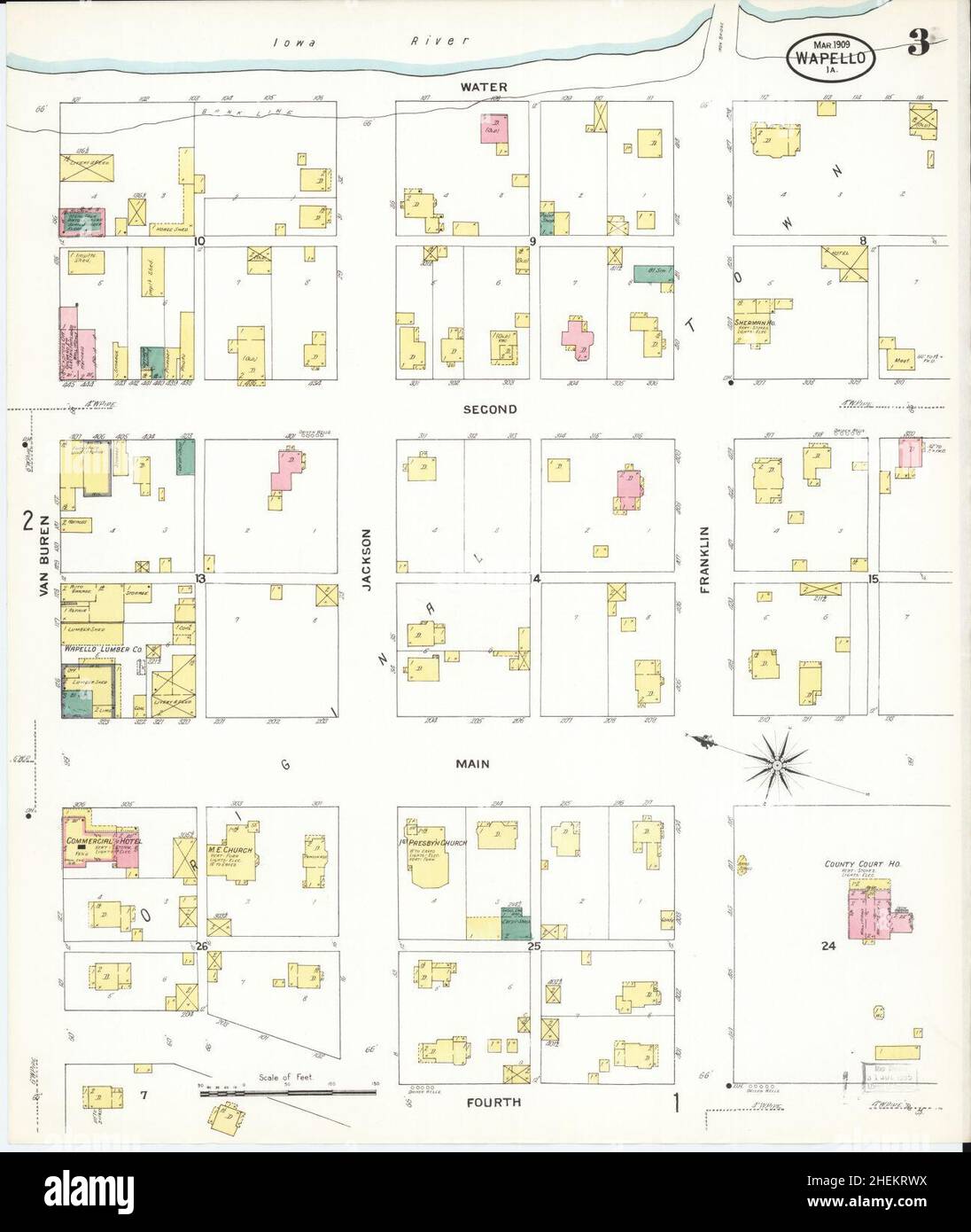 Louisa iowa map hi-res stock photography and images - Alamy