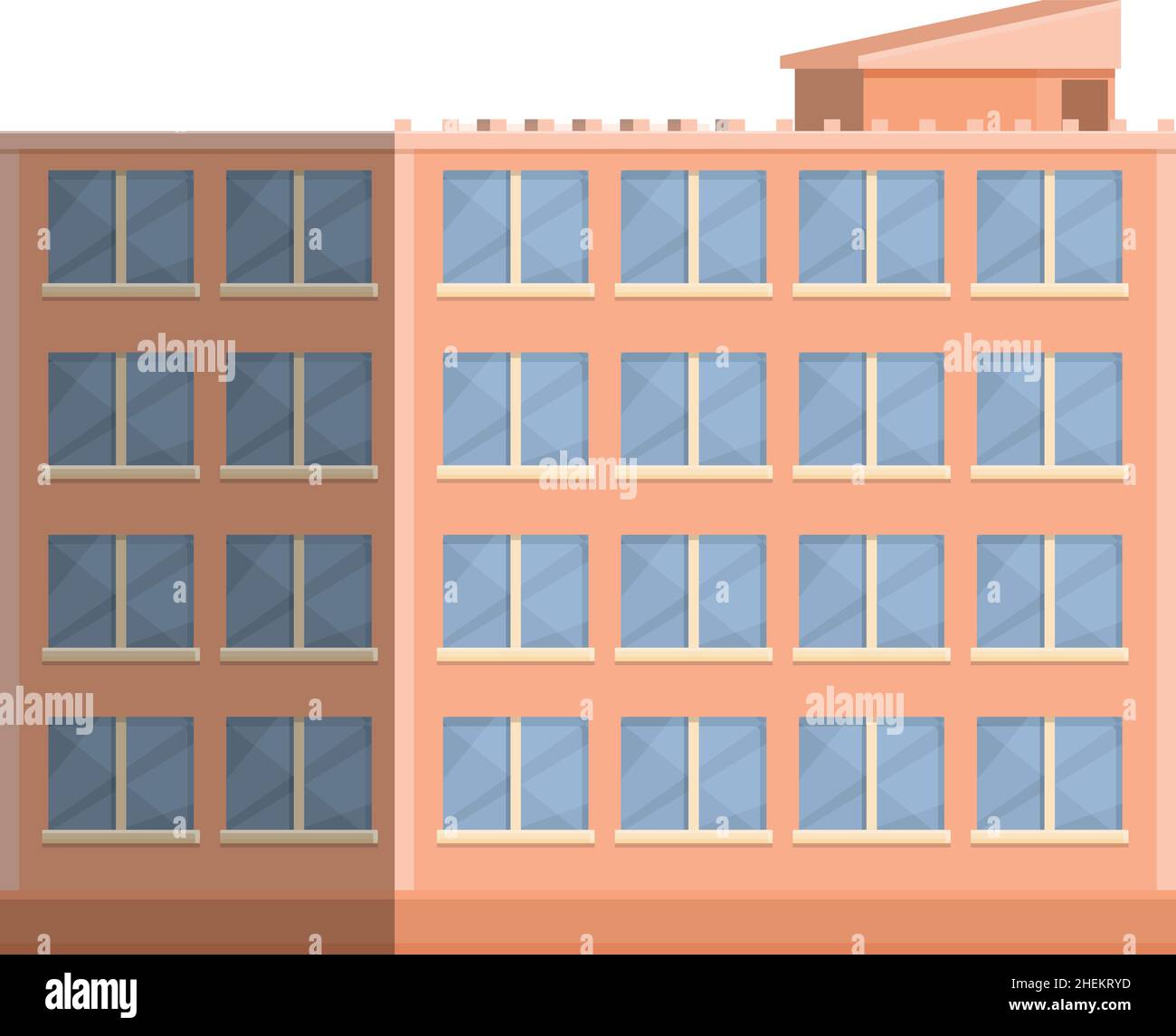 Multistory home icon cartoon vector. Small house. Building apartment ...