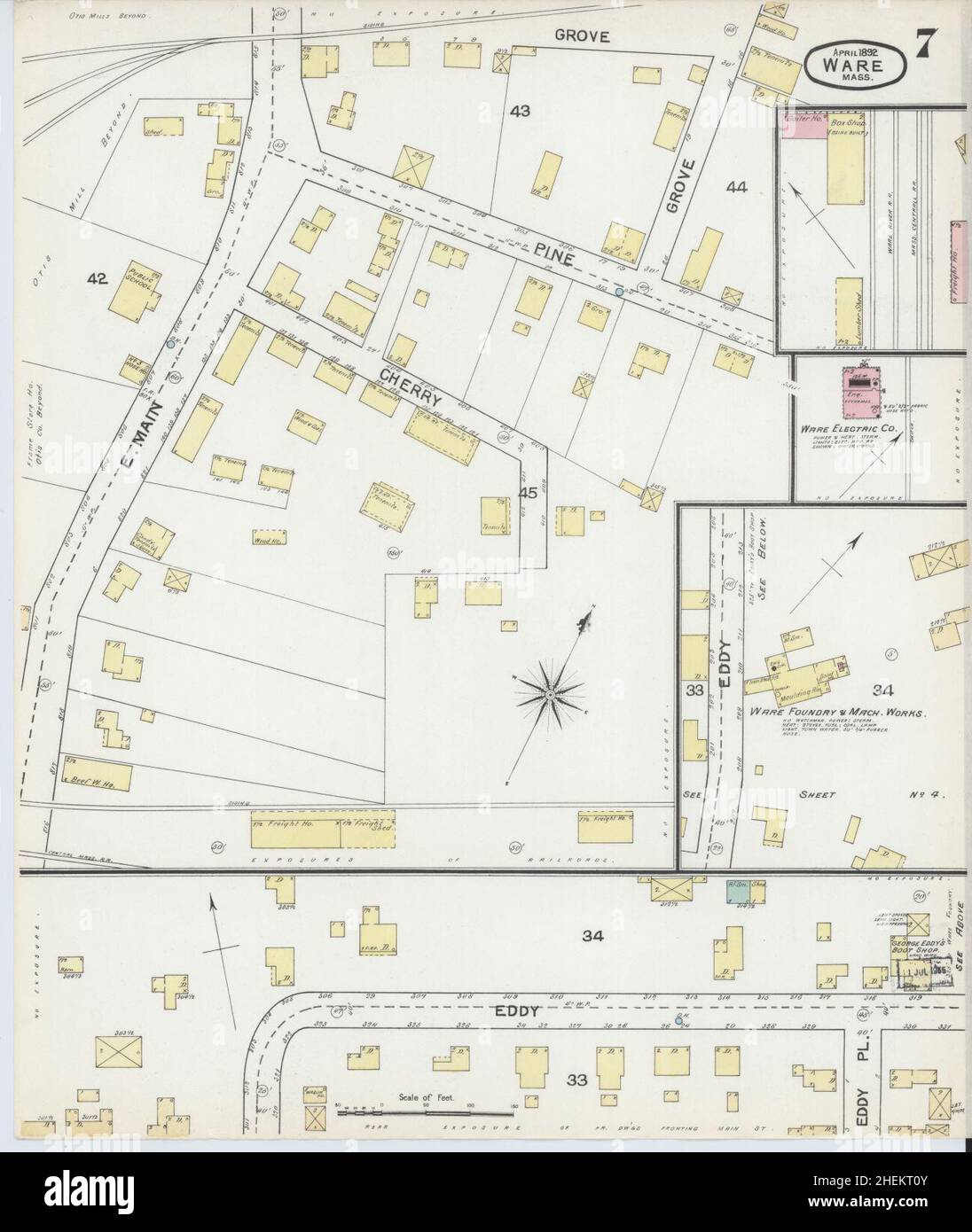 Ware county map hi-res stock photography and images - Alamy