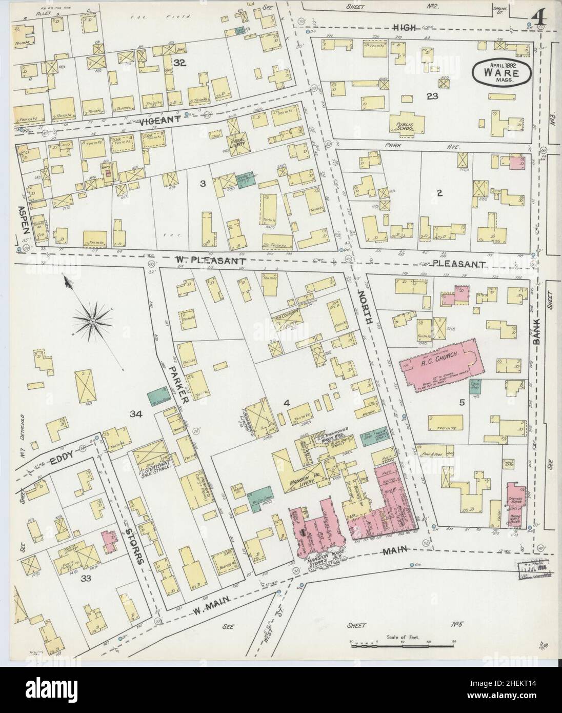 Ware county map hi-res stock photography and images - Alamy