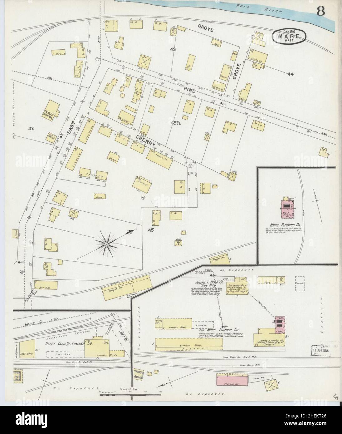 Ware county map hi-res stock photography and images - Alamy